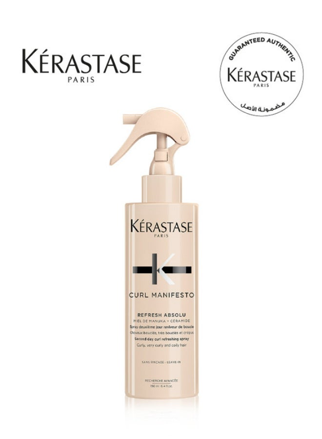 Curl Manifesto Refresh Absolu Spray 190ml – Izumi Beauty
